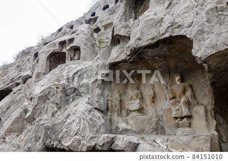Beautiful scenery of Longmen Grottoes, Luoyang,... - Stock Photo ...
