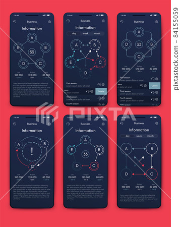 Vector graphics infographics with mobile phone....-插圖素材 [84155059 ...