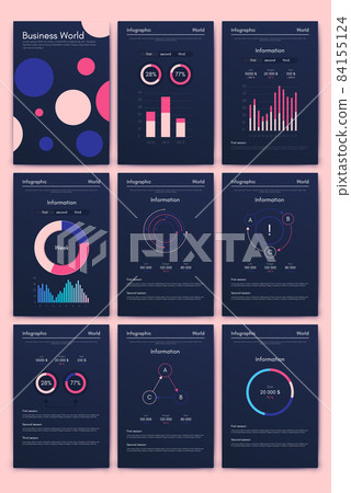 Vector graphics infographics with mobile phone.... - Stock Illustration ...