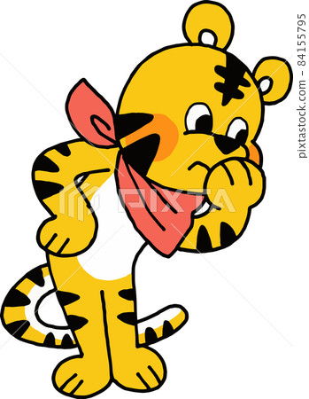 Thinking tiger character illustration - Stock Illustration [84155795 ...