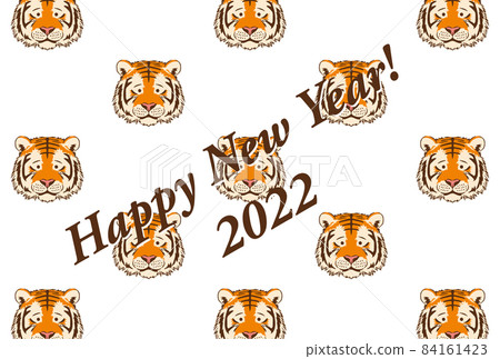 Tiger New Year's card - Stock Illustration [84161423] - PIXTA