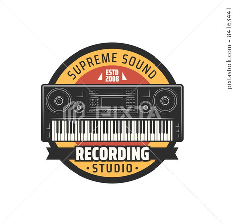 Sound recording studio icon with vector... - Stock Illustration ...