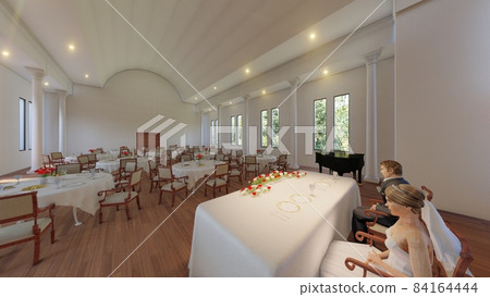 Wedding church bride and groom - Stock Illustration [84164444] - PIXTA