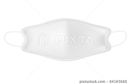 3D shaped medical face mask in front view.... - Stock Illustration ...