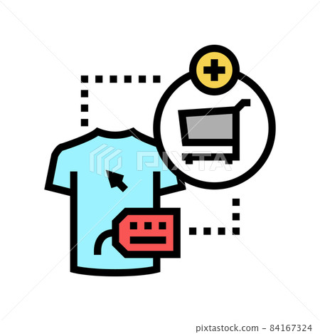 add to cart color icon vector illustration - Stock Illustration ...