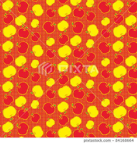 Apple pattern background vivid red background - Stock Illustration ...