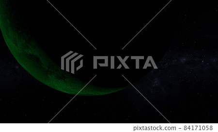 Green Moon Moon Space 3D CG背景壁紙-插圖素材 [84171058] - PIXTA圖庫
