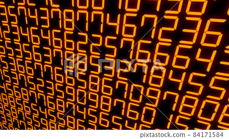 Digital number random number 7 segment... - Stock Illustration ...