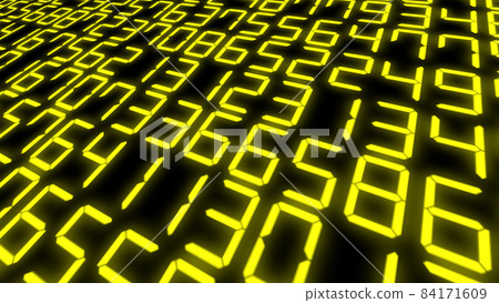 Digital number random number 7 segment... - Stock Illustration ...