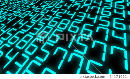 Digital number random number 7 segment... - Stock Illustration ...