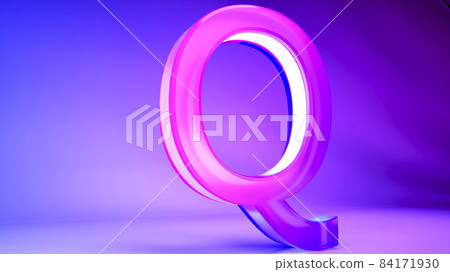 3D rendering effect alphabet q - Stock Illustration [84171930] - PIXTA