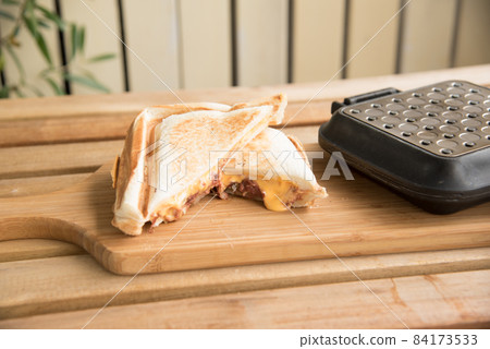 Camping rice with a hot sandwich maker - Stock Photo [84173533] - PIXTA