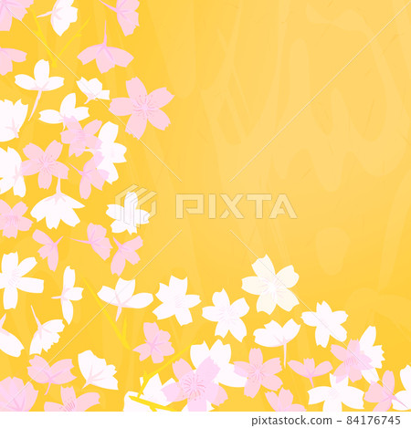 Sakura golden background illustration - Stock Illustration [84176745 ...