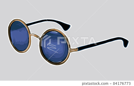 Vector sticker with a white rim with a...-插圖素材 [84176773] - PIXTA圖庫