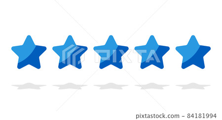 Blue five-star illustration - Stock Illustration [84181994] - PIXTA