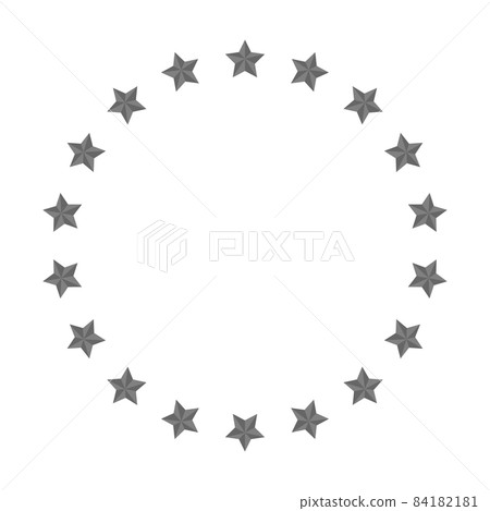 Silver star frame - Stock Illustration [84182181] - PIXTA
