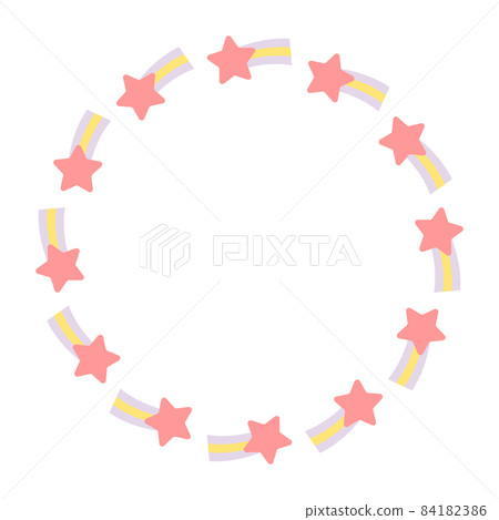 Colorful shooting star frame - Stock Illustration [84182386] - PIXTA