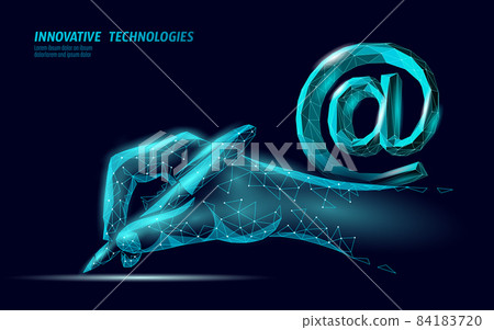 3D digital signature writing concept.... - Stock Illustration [84183720 ...