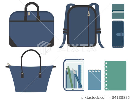 A set of 3 types of cool-colored bags and the... - Stock Illustration ...