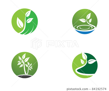 Tree leaf symbol vector icon illustration - Stock Illustration ...