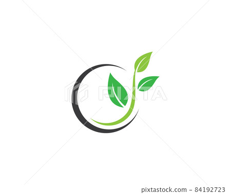 Tree leaf symbol vector icon illustration - Stock Illustration ...