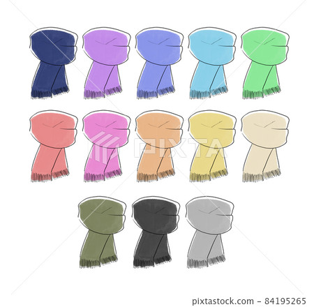Muffler illustration set - Stock Illustration [84195265] - PIXTA