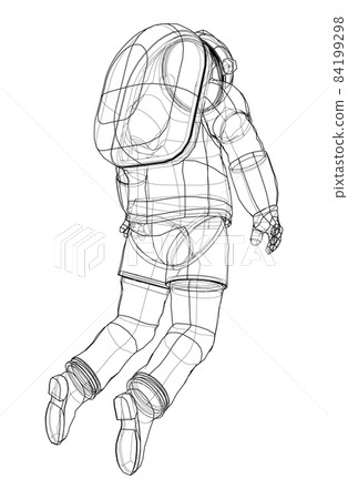 Astronaut concept. 3d illustration - Stock Illustration [84199298] - PIXTA