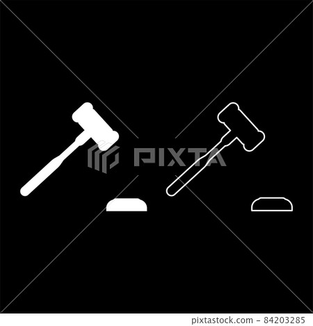 Gavel Hammer judge and anvil auctioneer concept... - Stock Illustration ...