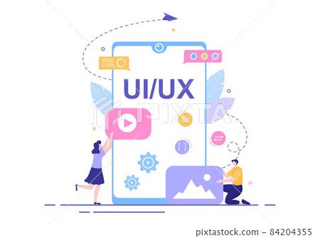 UI & UX Programmer Flat Design Vector... - Stock Illustration [84204355 ...