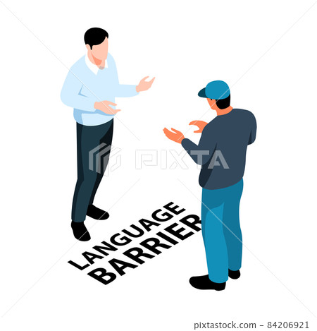 Language Barrier Isometric Composition - Stock Illustration [84206921 ...