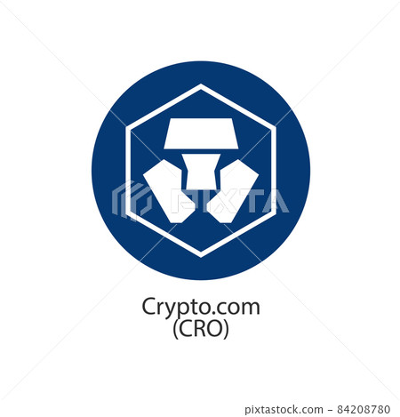 Cryoto.com (CRO) cryptocurrency cryptocoin... - Stock Illustration ...