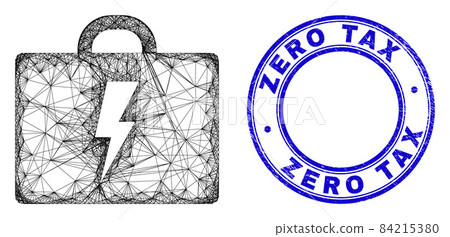 Grunge Zero Tax Watermark and Network Irregular... - Stock Illustration ...