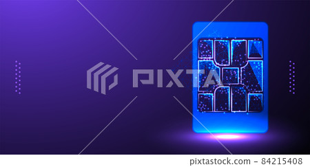 SIM card chip sign. Embedded SIM concept. New... - Stock Illustration ...