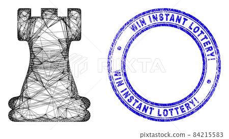 Rubber Win Instant Lottery! Stamp and Hatched... - Stock Illustration ...