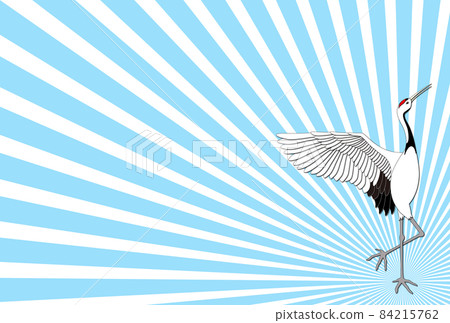 Crane blue background - Stock Illustration [84215762] - PIXTA