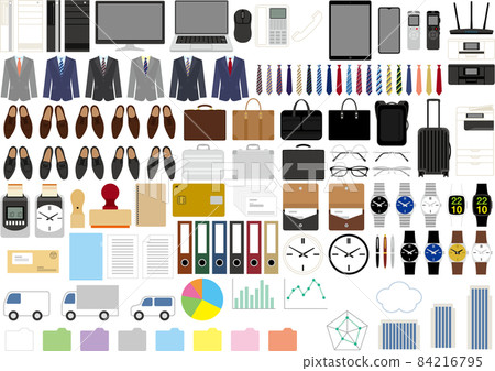 Simple business item icon set - Stock Illustration [84216795] - PIXTA
