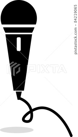 Microphone icon with cord. Ideal for karaoke... - Stock Illustration ...