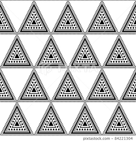 Black Triangle Aztec on White Background. - Stock Illustration ...
