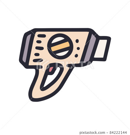 heat gun color vector doodle simple icon - Stock Illustration [84222144 ...
