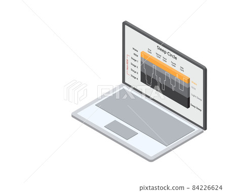 sleep circle with sleep stage to analysis of... - Stock Illustration ...