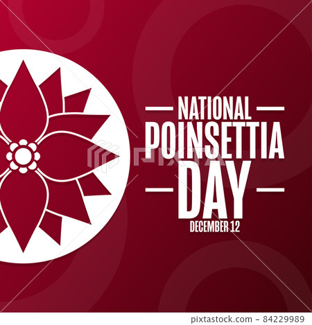 National Poinsettia Day. December 12. Holiday... - Stock Illustration ...