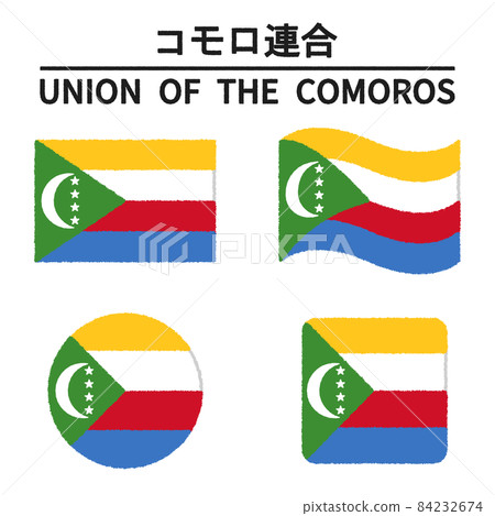 Illustration of the flag of the Comoros Union - Stock Illustration ...