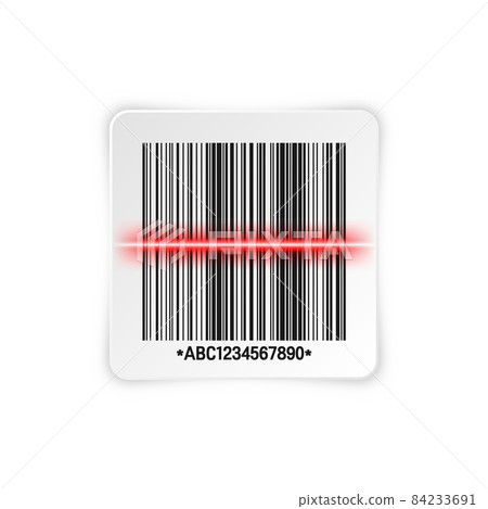 Realistic barcode sticker. Identification... - Stock Illustration ...
