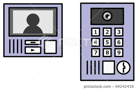 Illustration of intercom equipment used to call... - Stock Illustration ...