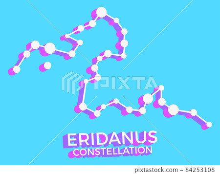Eridanus constellation 3d symbol. Constellation... - Stock Illustration ...