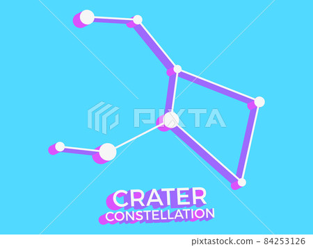 Crater constellation 3d symbol. Constellation... - Stock Illustration ...