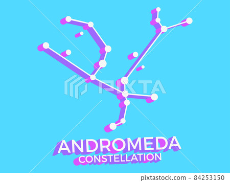 Andromeda constellation 3d symbol.... - Stock Illustration [84253150 ...