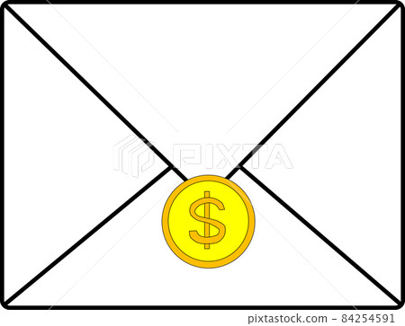 Email with a dollar sticker - Stock Illustration [84254591] - PIXTA