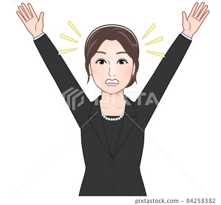 Female attending the funeral - Stock Illustration [84258382] - PIXTA