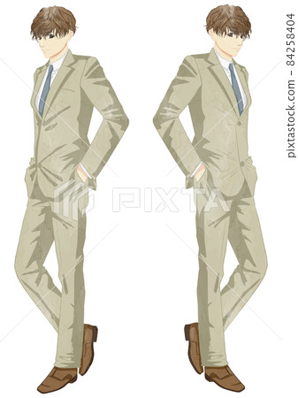 Person suit male - Stock Illustration [84258404] - PIXTA